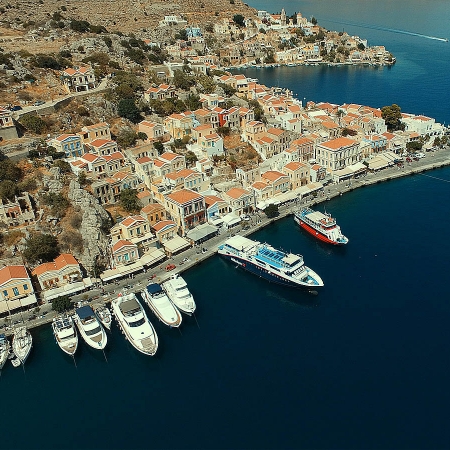 SYMI ISLAND & ST. GEORGE BAY BY BOAT - Faliraki Tours